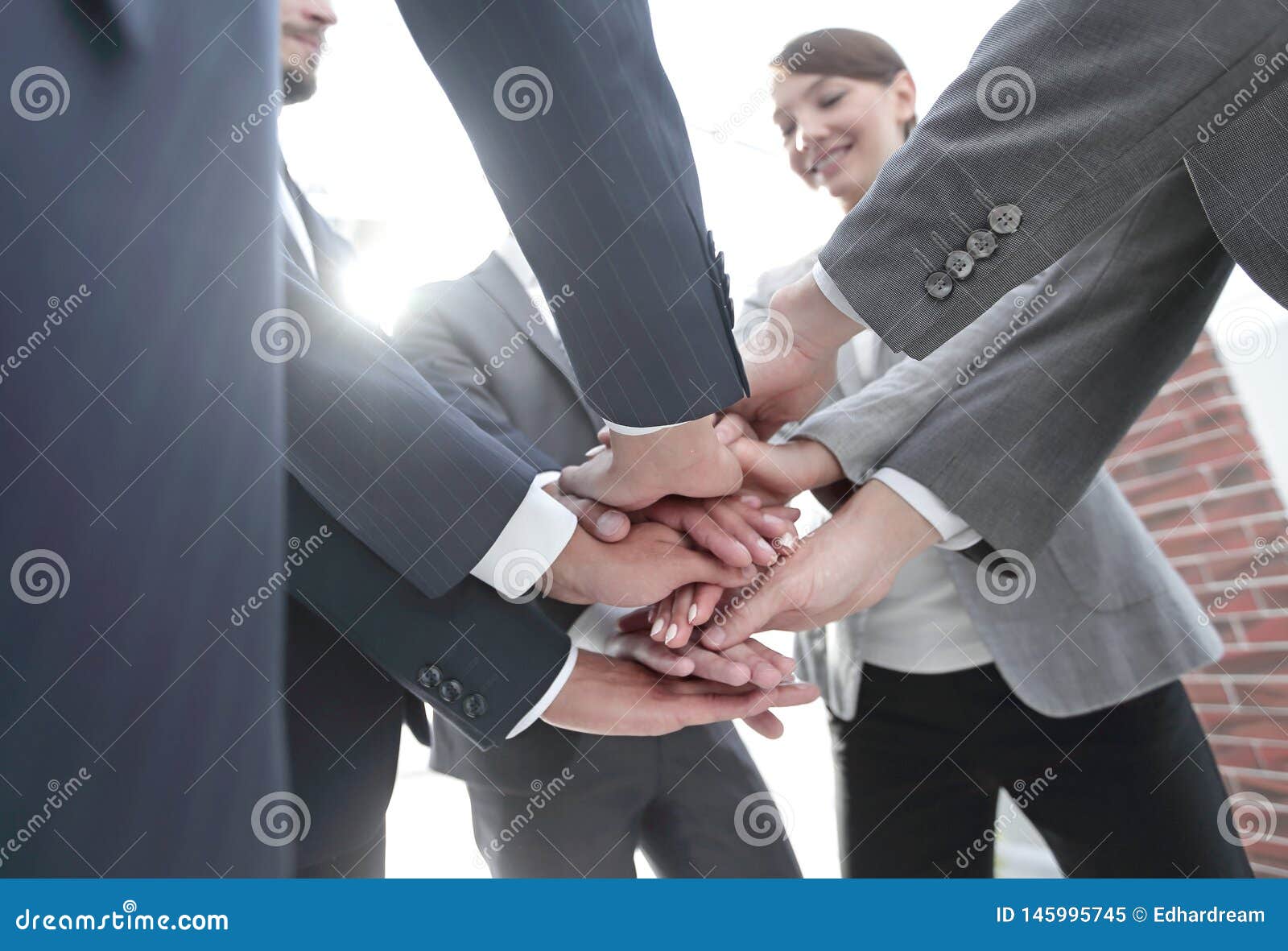 Closeup.the Hands of the Business Team Together Stock Image - Image of ...