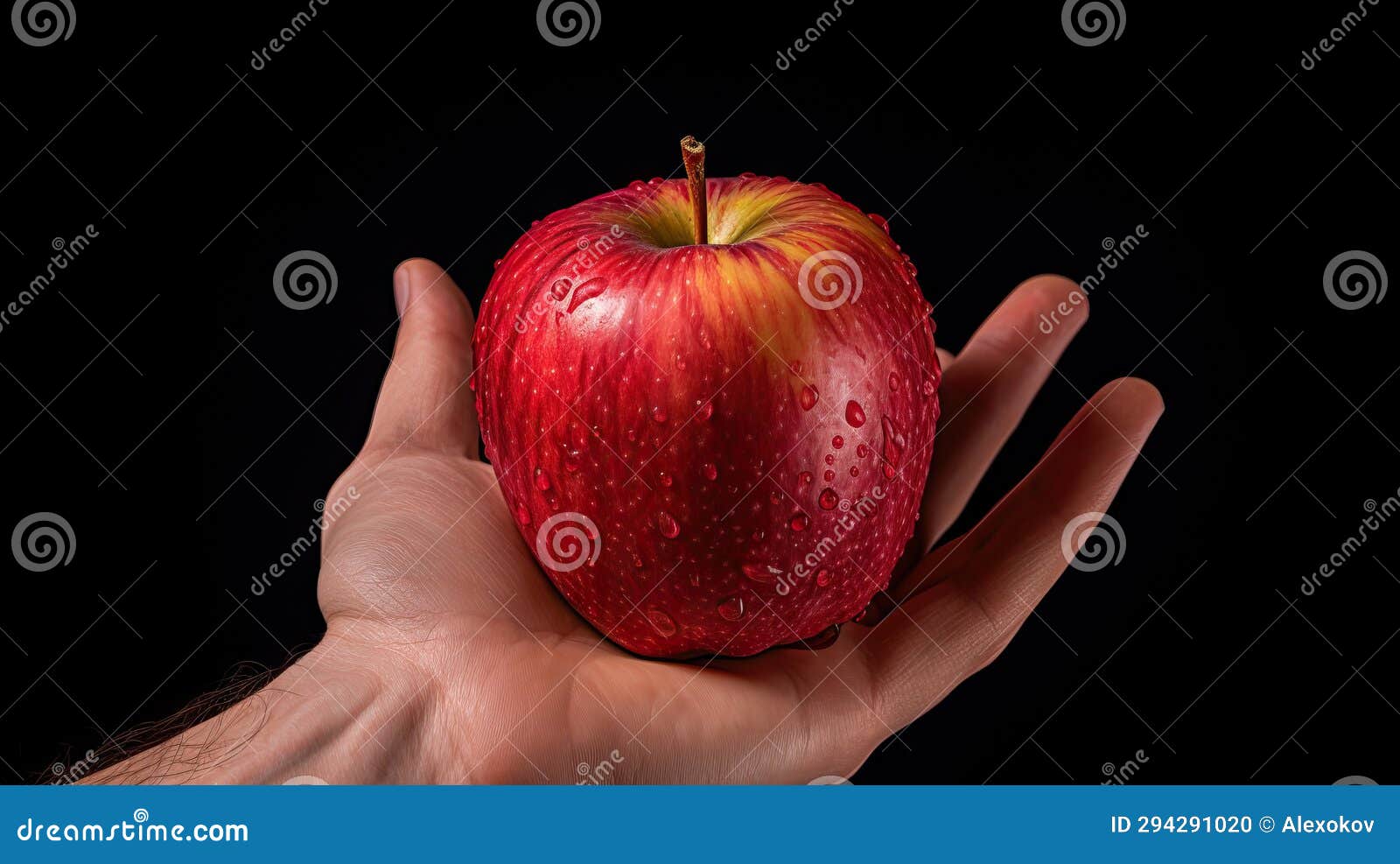 Closeup of Hands Holding an Apple AI Generated Stock Illustration ...