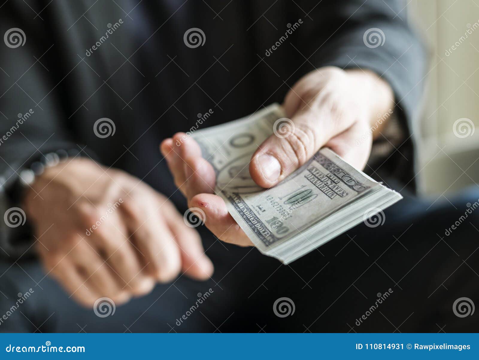 Closeup of Hands Holding Cash Stock Image - Image of trade, payment ...