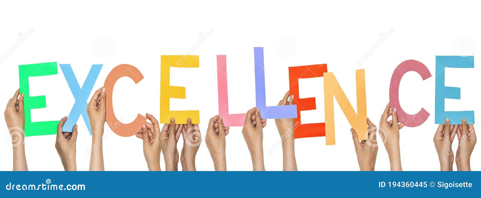 Closeup Hands Holding Text Excellence Concept Stock Image - Image of ...