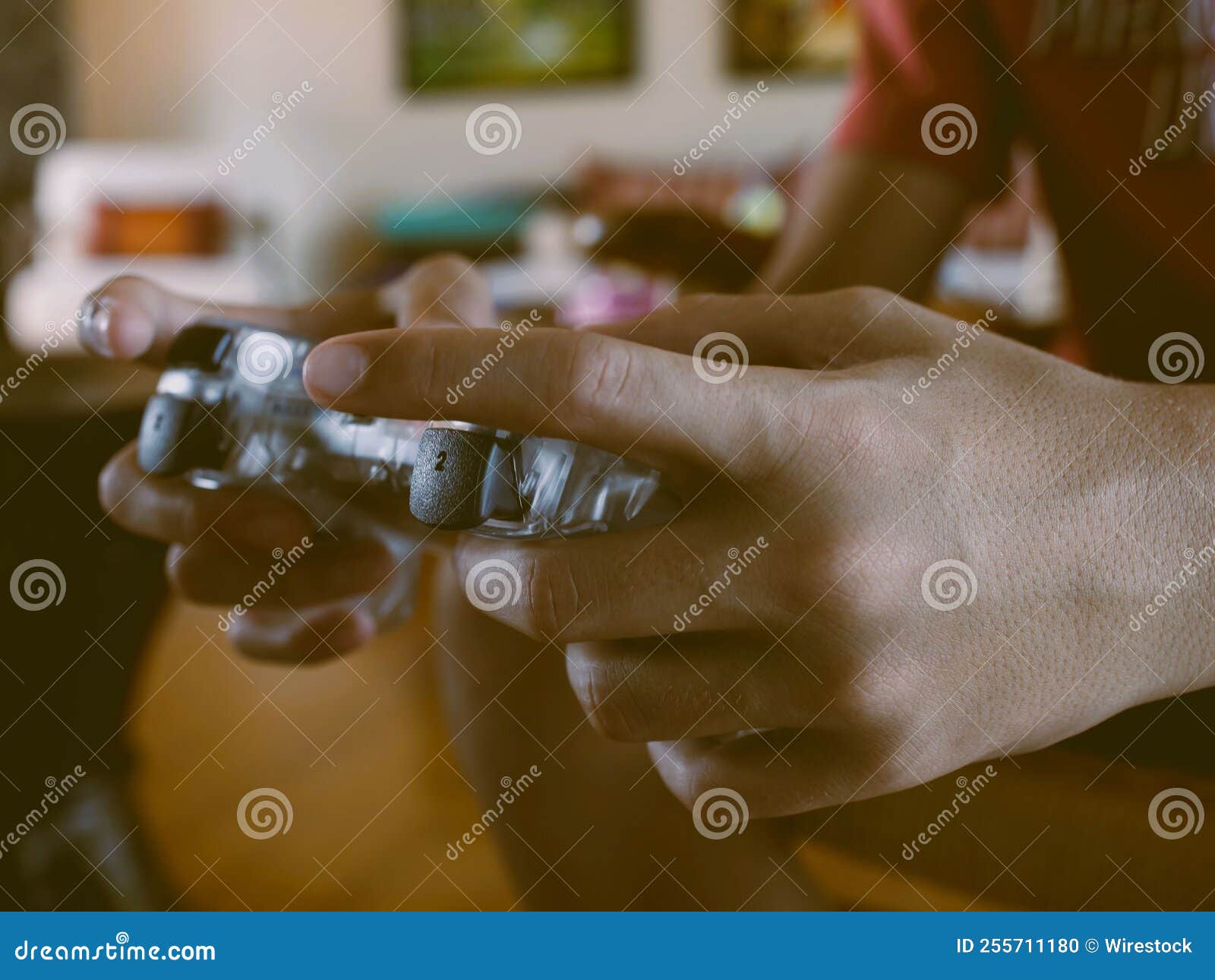 Closeup of Hands Holding a Video Game Controller Stock Photo - Image of ...
