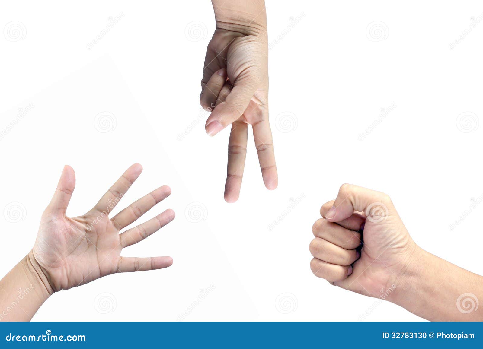 Closeup of Hands Making Sign Game, Rock, Paper, Scissors Stock Photo ...