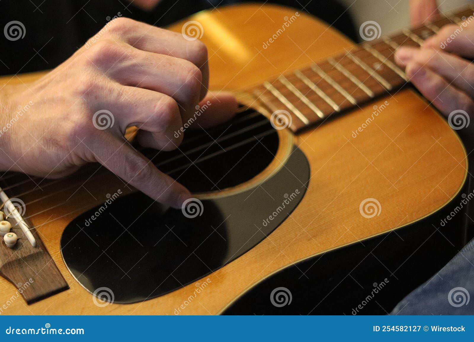 Closeup of Hands Playing Guitar Stock Image - Image of rock, equipment ...