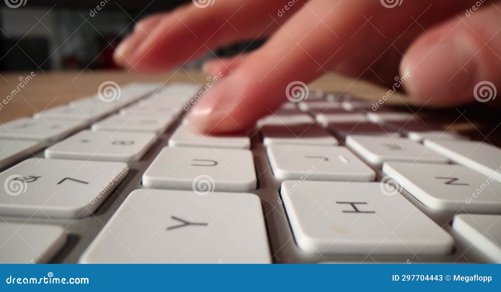 Closeup Hands Typing on Computer Desktop Keyboard To Use Internet Stock ...