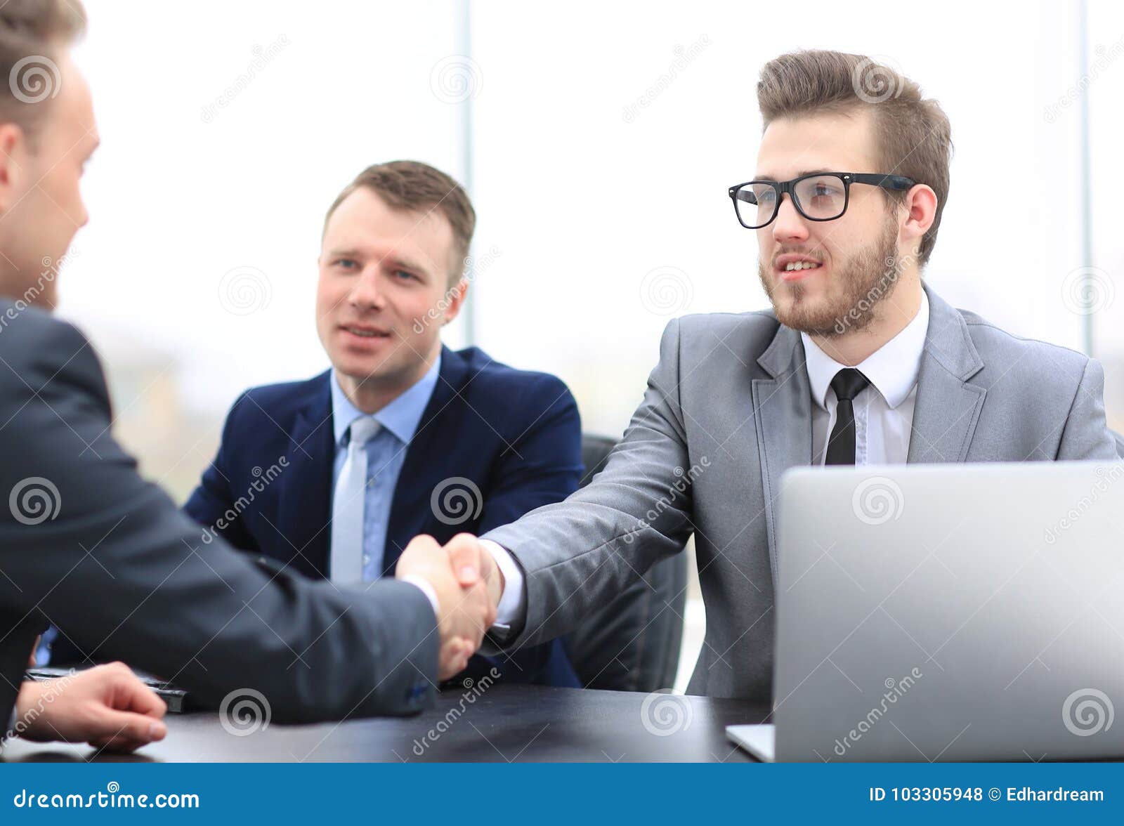 Closeup. Handshake Manager and the Client. Stock Photo - Image of ...