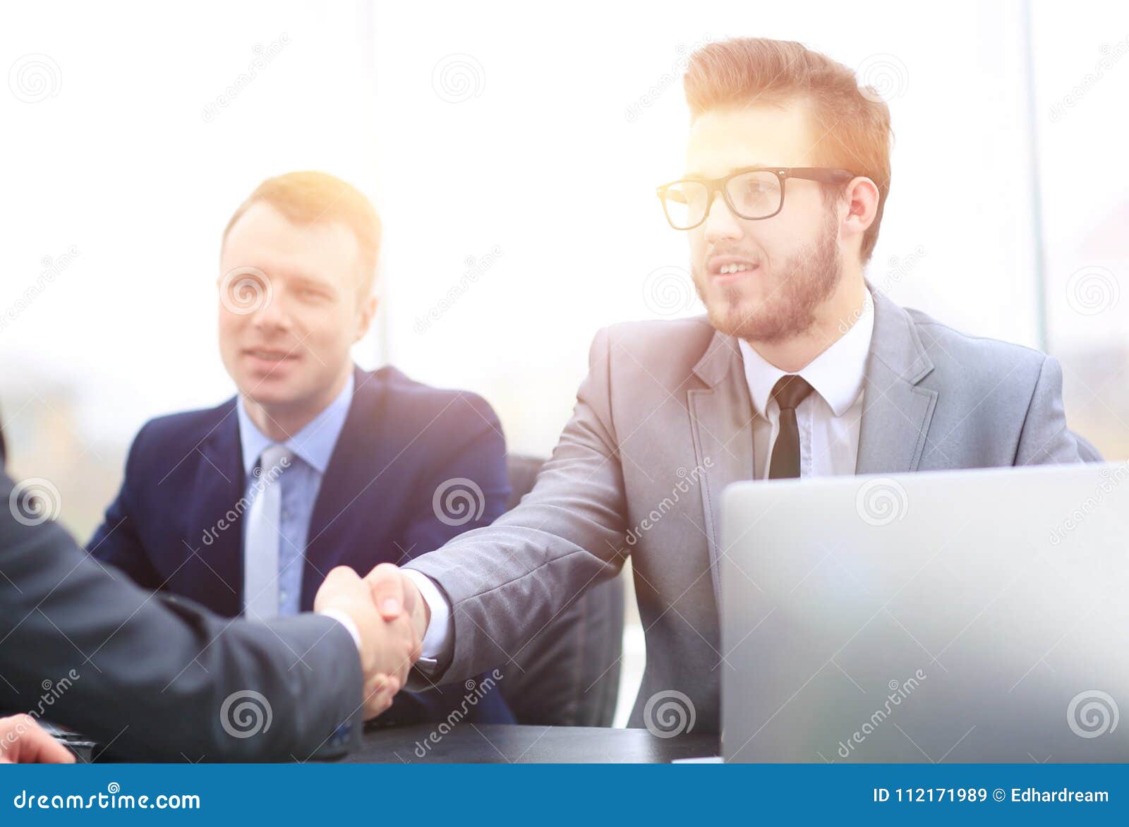 Closeup. Handshake Manager and the Client. Stock Image - Image of ...