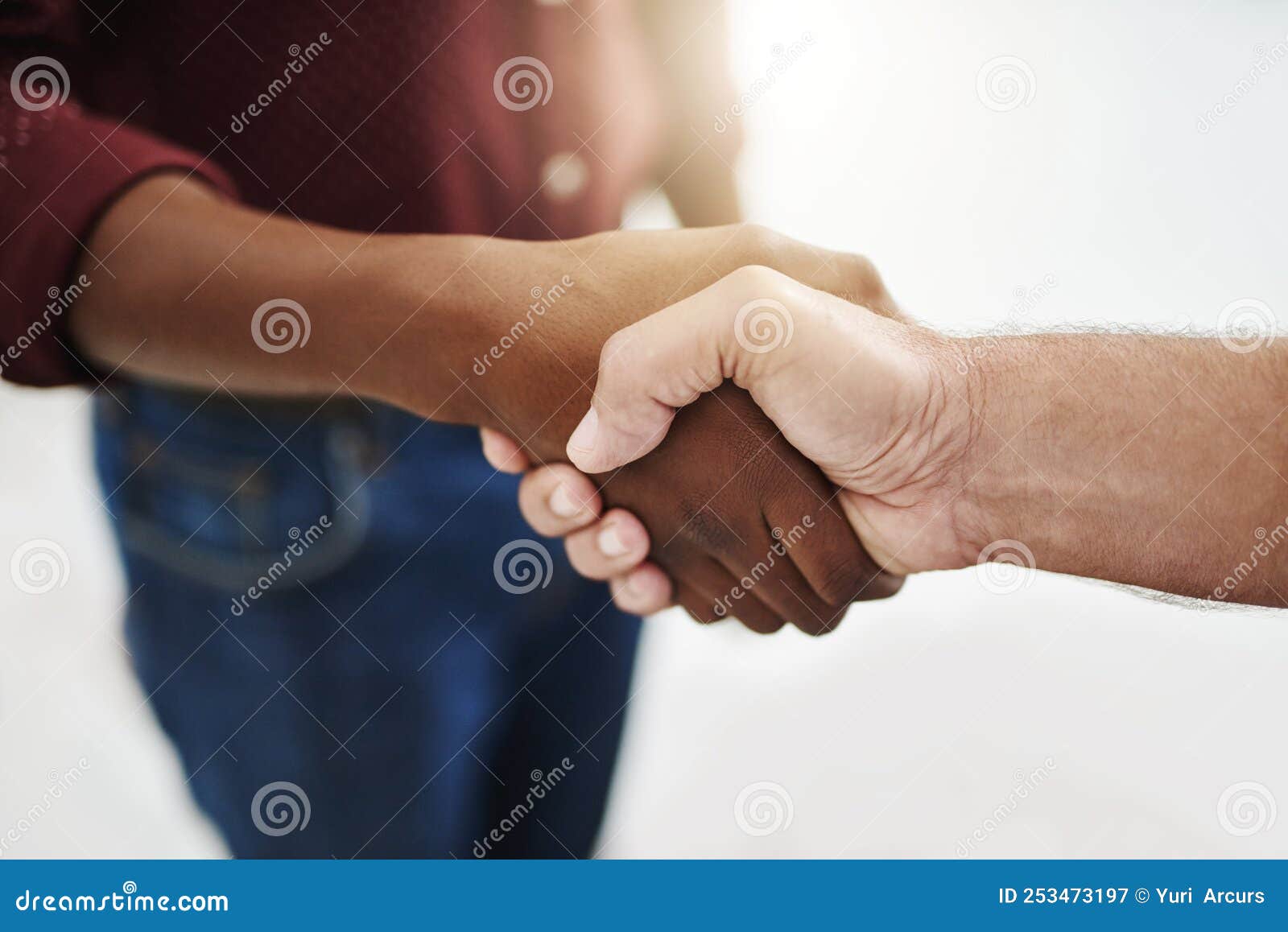 Closeup Handshake Showing Success, Support and Trust between ...