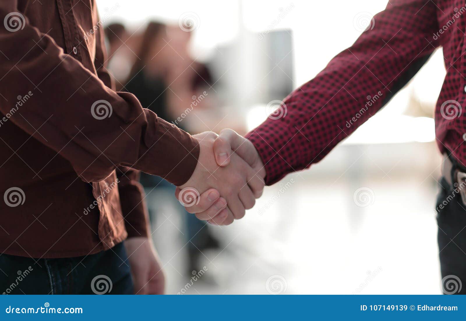 Closeup Of Handshake Between Two Men I Stock Image - Image of different ...