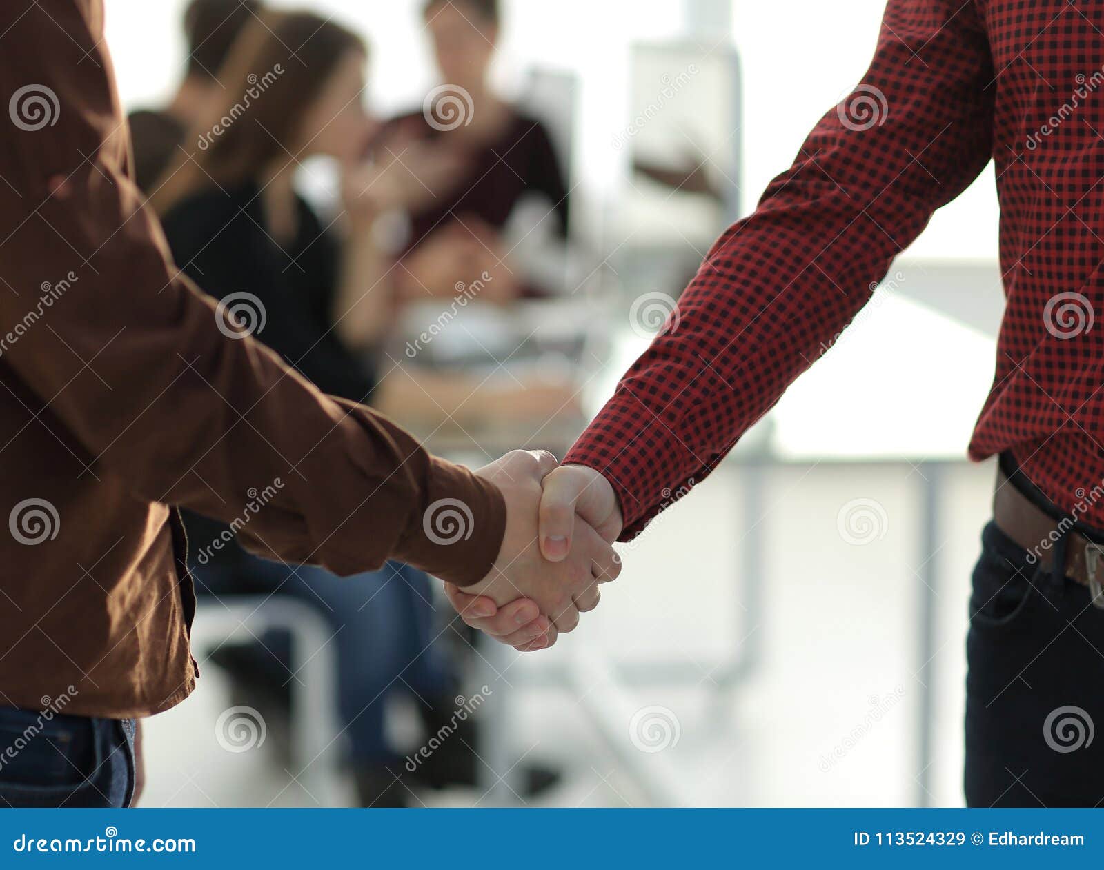 Closeup of Handshake between Two Men I Stock Image - Image of manager ...