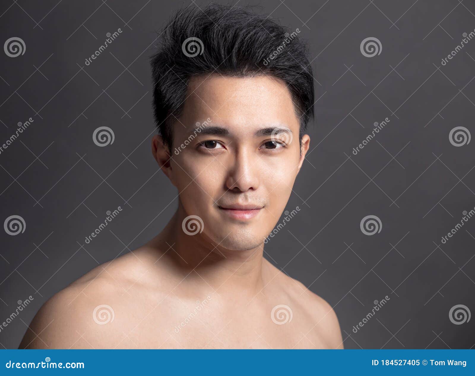 Closeup of Handsome Young Asian Man Face Stock Image - Image of fashion ...