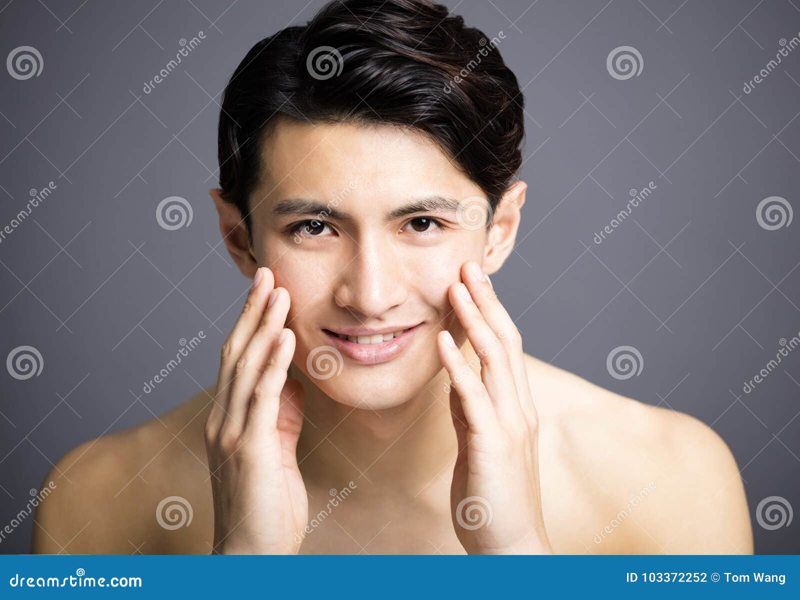 Closeup Handsome Young Men Face Stock Photo - Image of closeup, looking ...