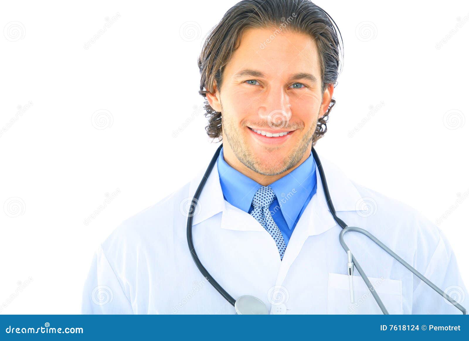 Closeup Handsome Young Doctor Stock Photo - Image of professional ...