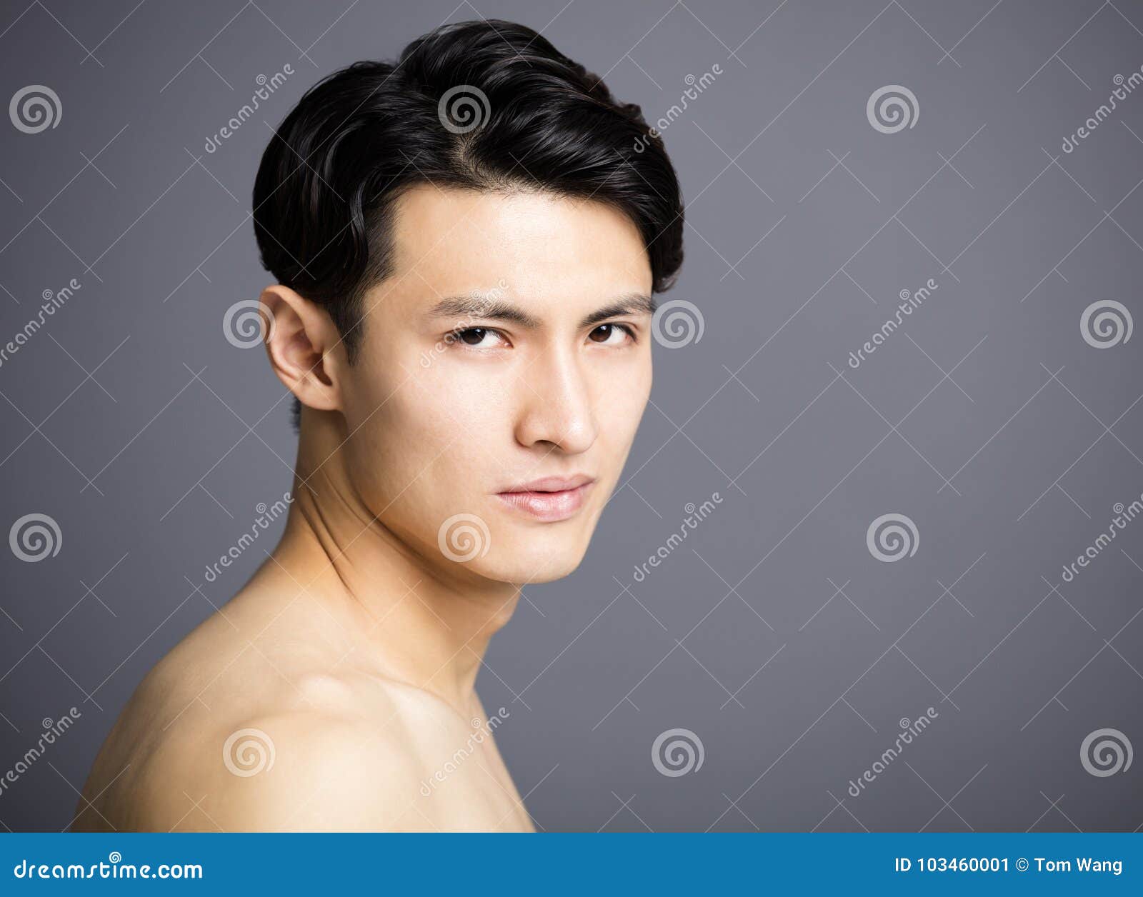 Closeup Handsome Young Men Face Stock Image - Image of lifestyle ...