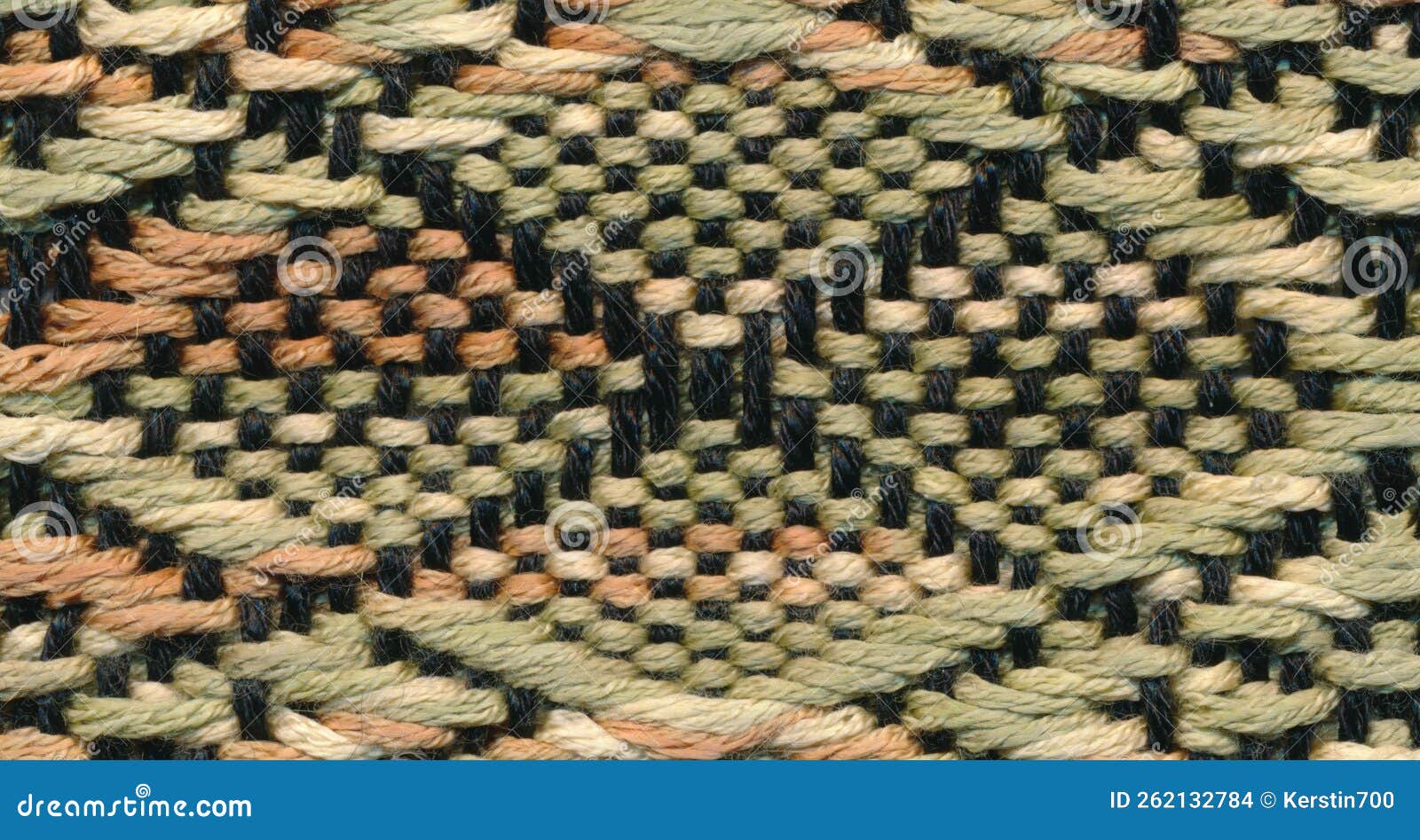 Closeup of Handwoven Pattern with Colorful Yarns Stock Photo - Image of ...