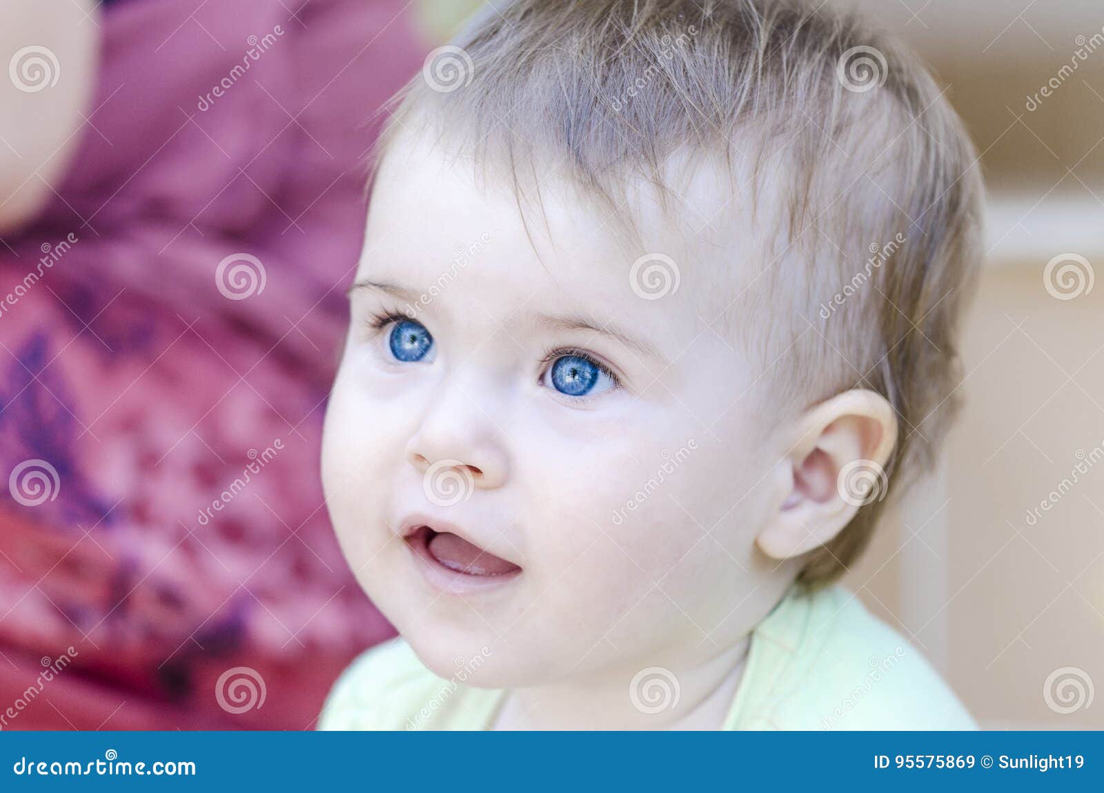 Closeup of Happy Baby Smiling with Her First Teeth Stock Image - Image ...