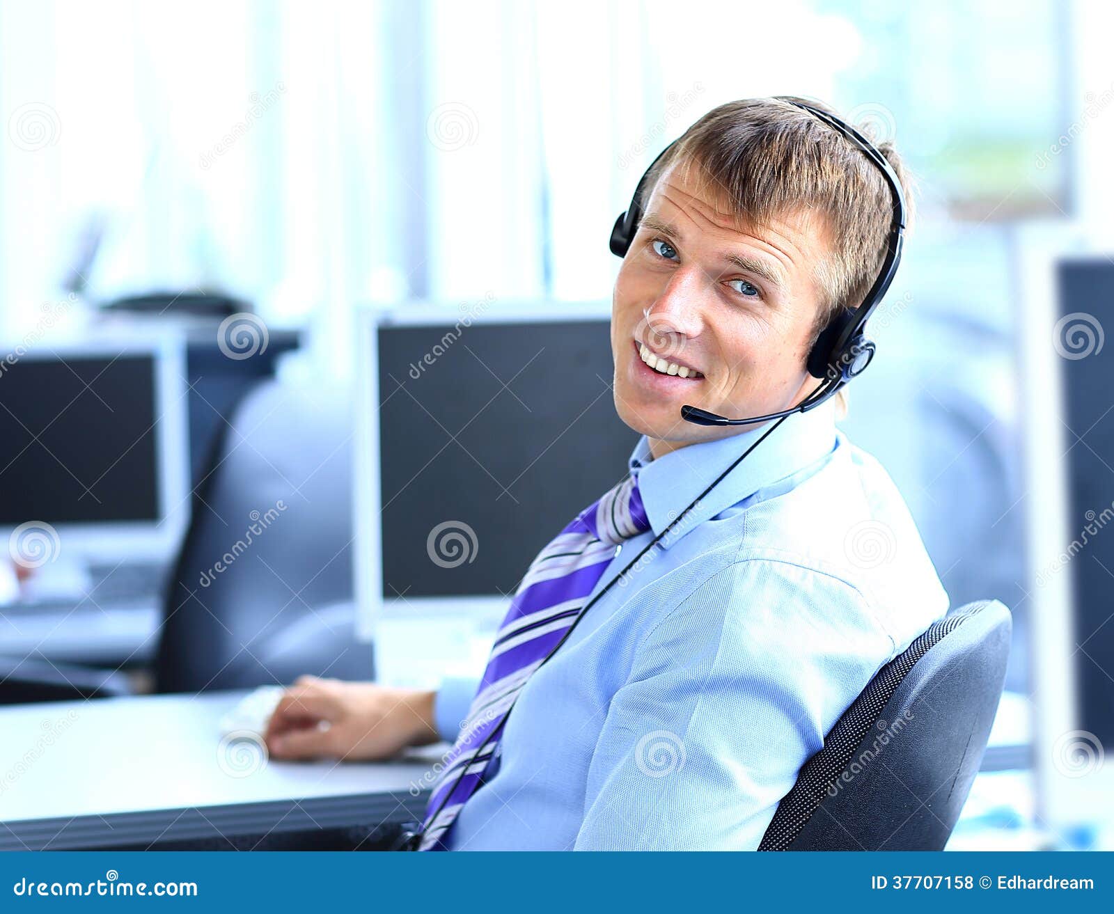Closeup of Happy Telephone stock photo. Image of headphones - 37707158
