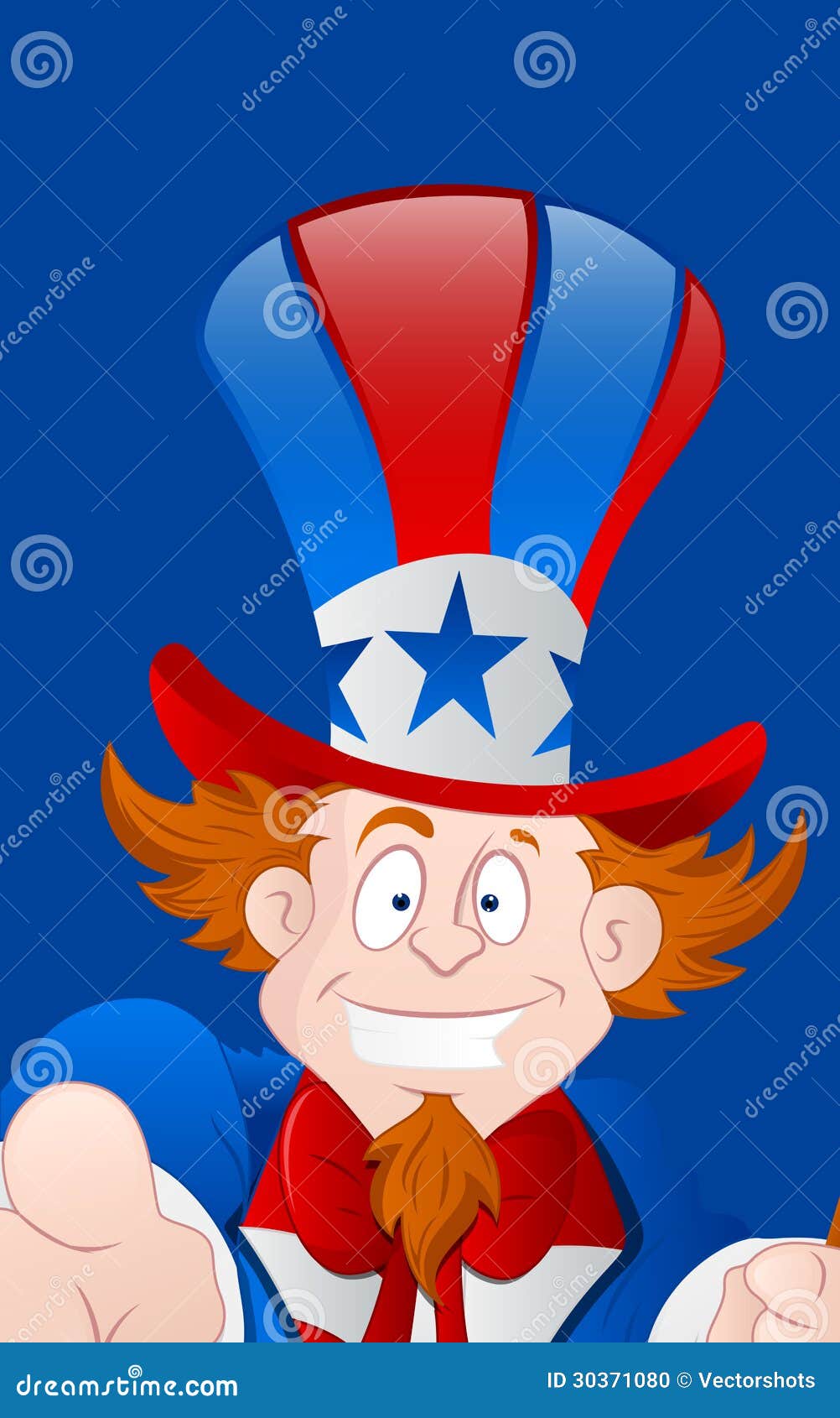 Closeup of Happy Uncle Sam stock illustration. Illustration of holiday ...