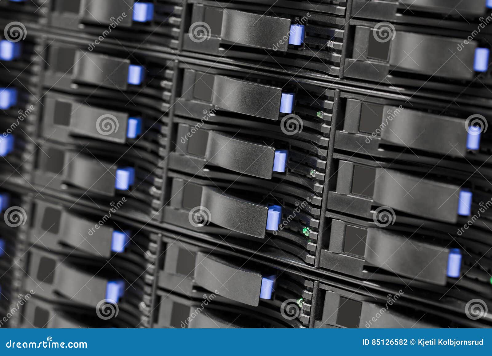 Closeup of Hard Drives in Large SAN Storage Stock Photo - Image of ...