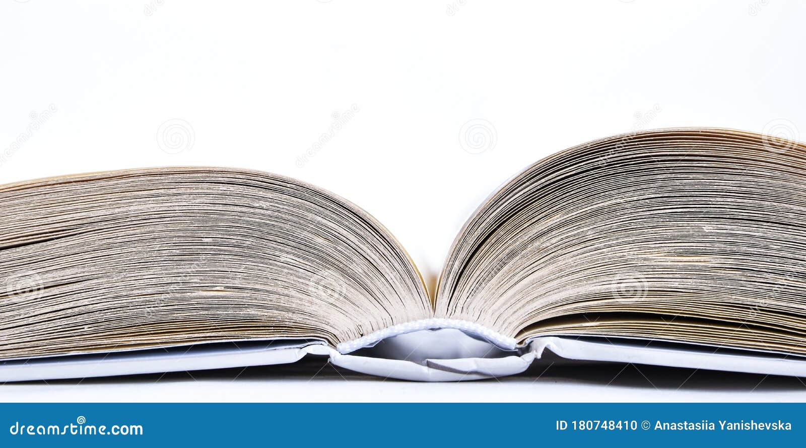 Closeup of a Hardcover Book Open in the Middle, Open Book Stock Photo ...