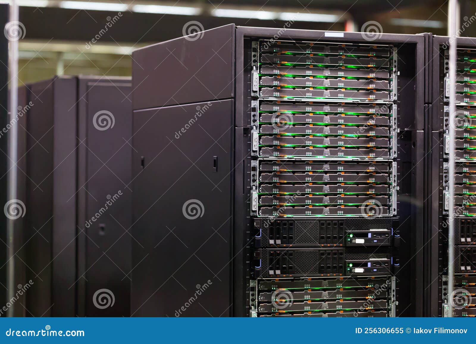 Closeup of Hardware of Data Center Stock Image - Image of computer ...