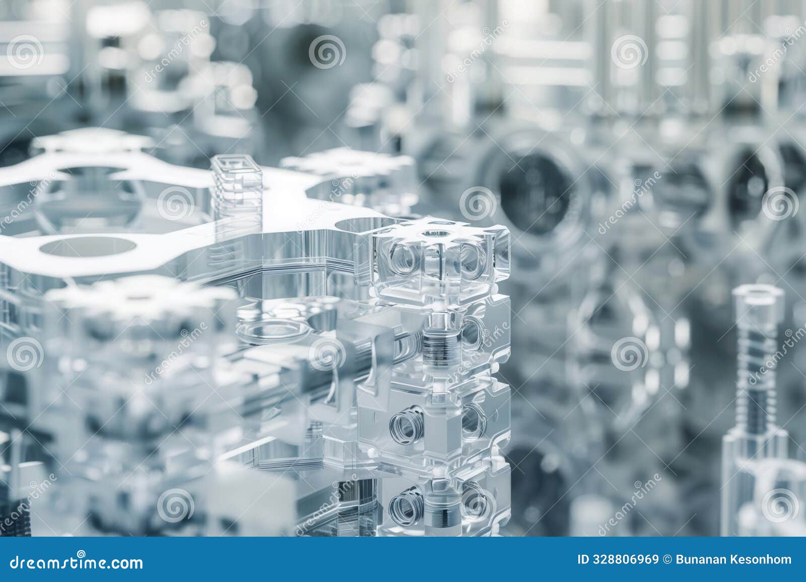 Closeup of Hardware Systems and Structural Framework Designs, Technical ...