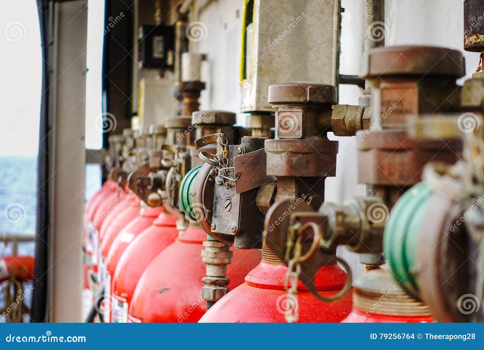 Red Valves For Fire Extinguishers Royalty-Free Stock Image ...