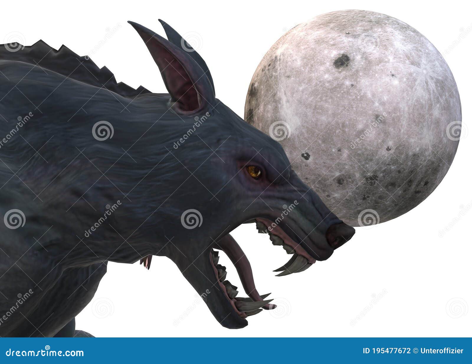 Man Turning Into Werewolf Full Moon Illustration Stock Image ...