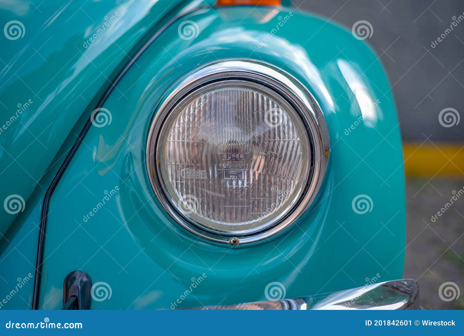 Headlight Of Blue Porsche Series Panamera Se Hybrid Luxury Sport ...