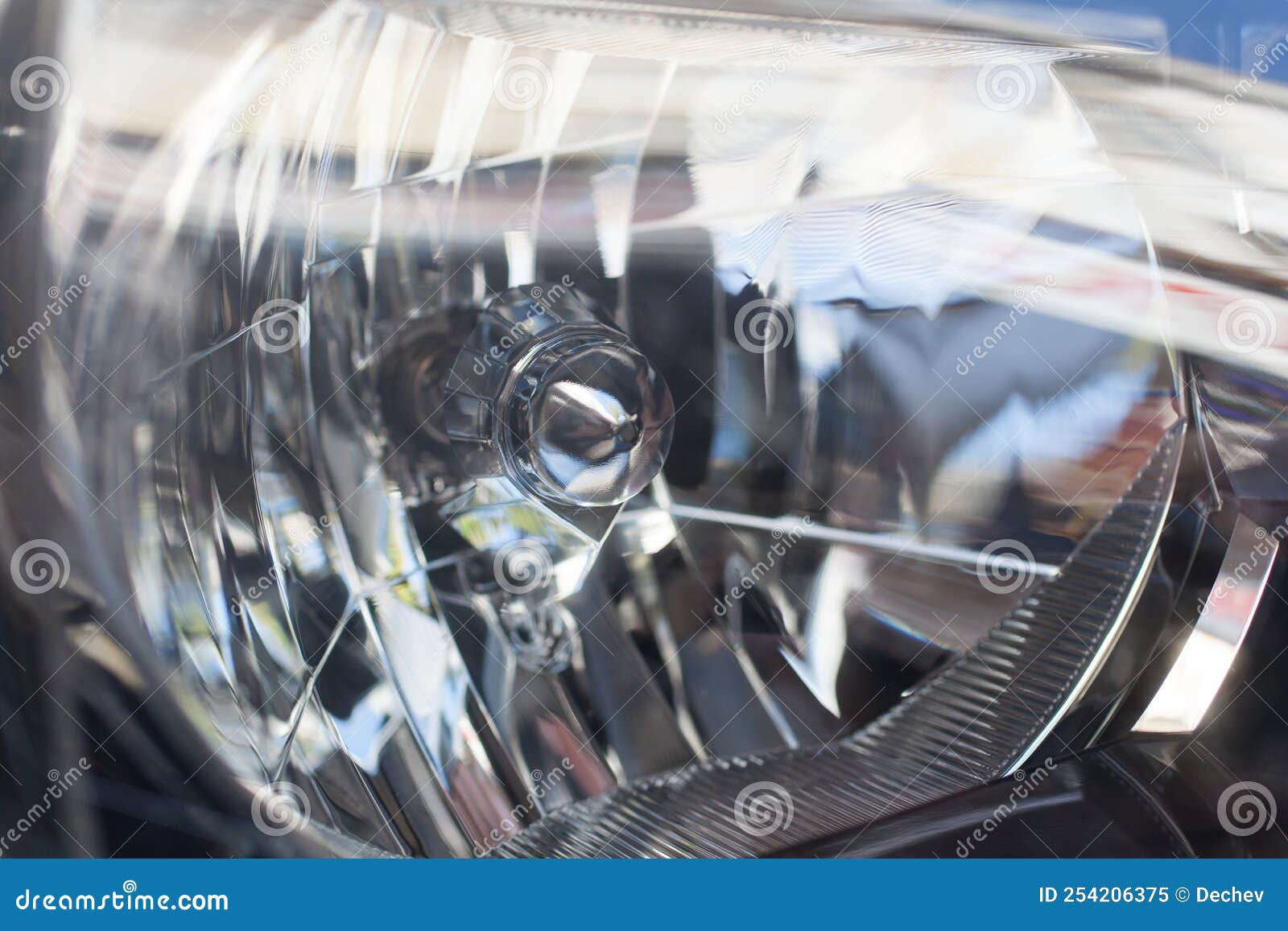 Closeup Headlights of Modern Car Stock Image - Image of equipment ...
