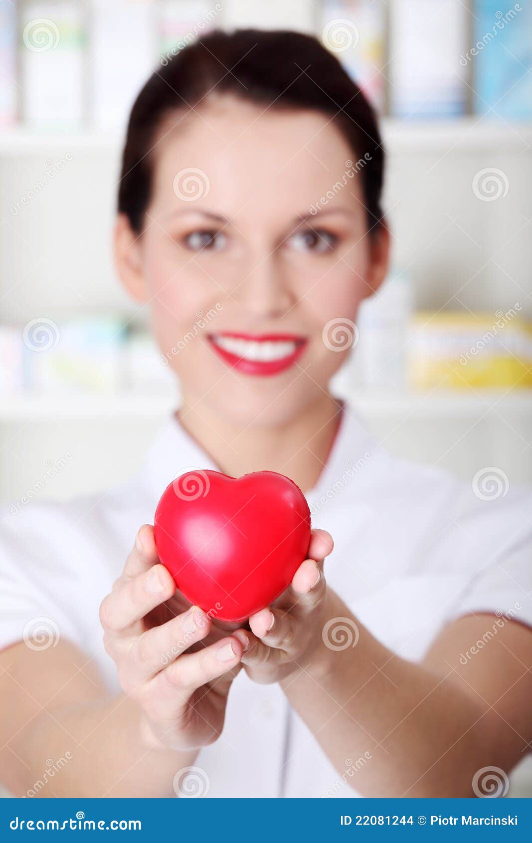 Closeup on Heart in Pharmacist`s Hands. Stock Photo - Image of ...