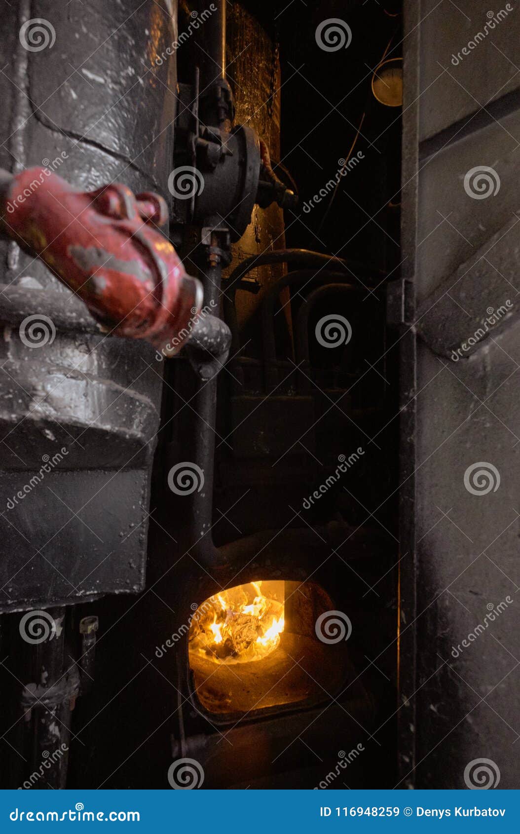 Train heating boiler stock image. Image of room, interior - 116948259