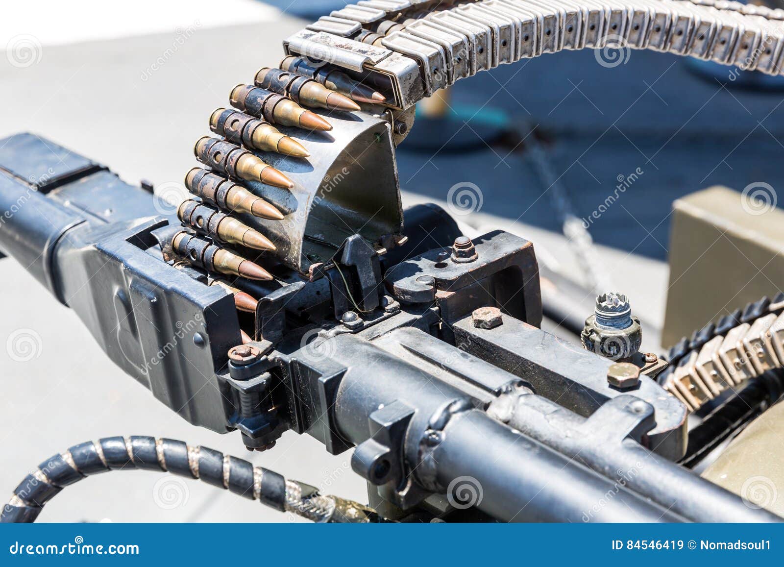 Closeup of Helicopter Machine Gun. Stock Image - Image of navy, copter ...