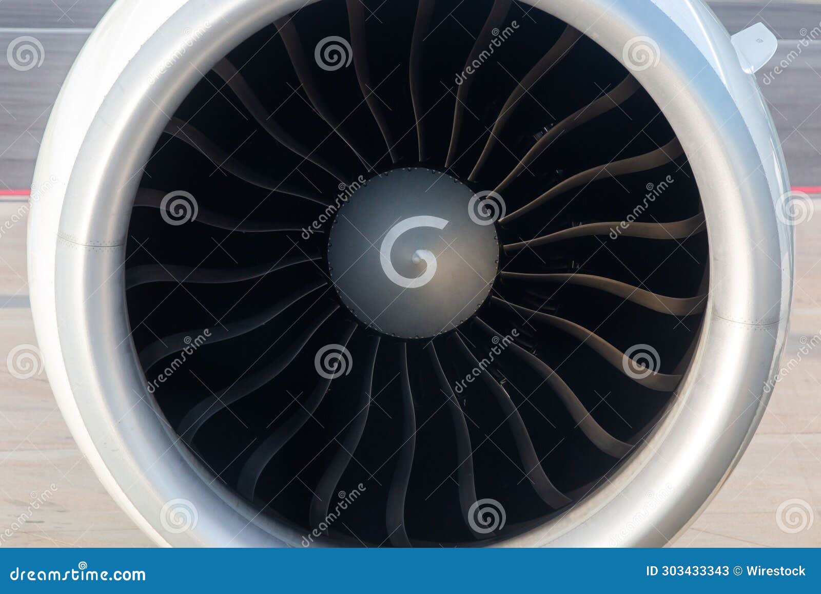 Closeup of a Huge Jet Engine of a Commercial Jetliner Stock Image ...