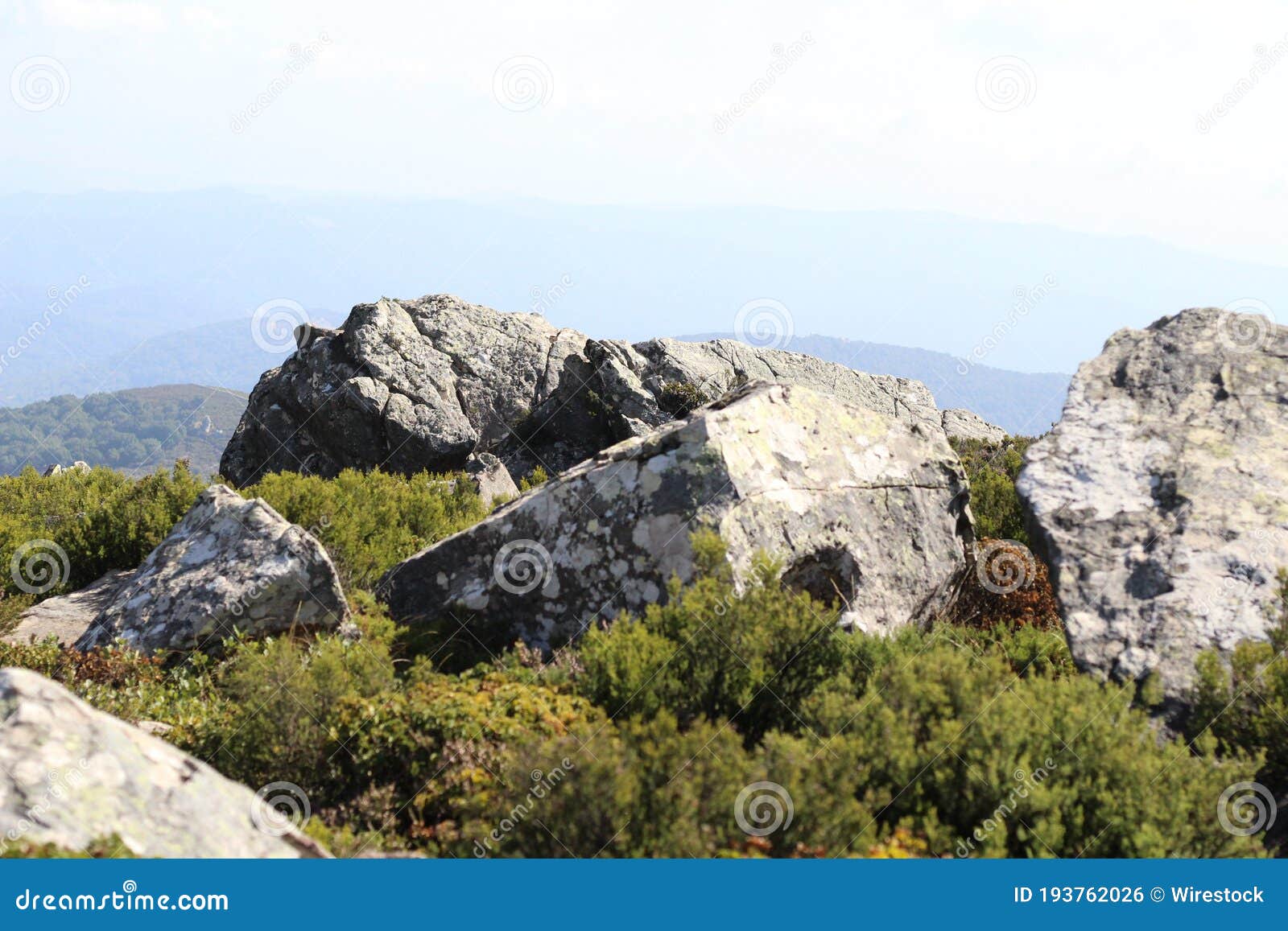 Closeup of Huge Rocks in a Mountainous Area Under the Sunlight Stock ...