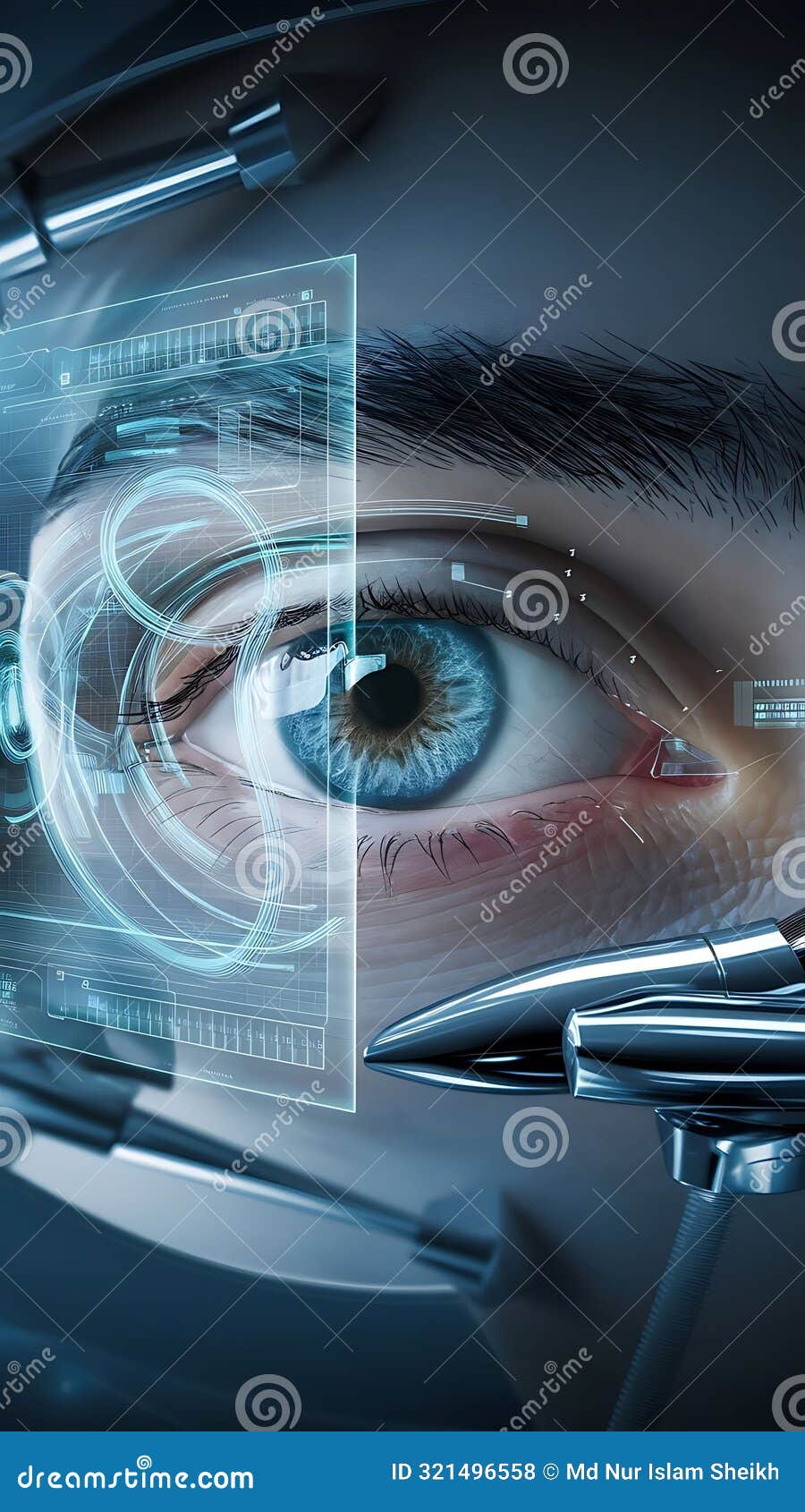 Closeup of a human eye stock illustration. Illustration of monitoring ...
