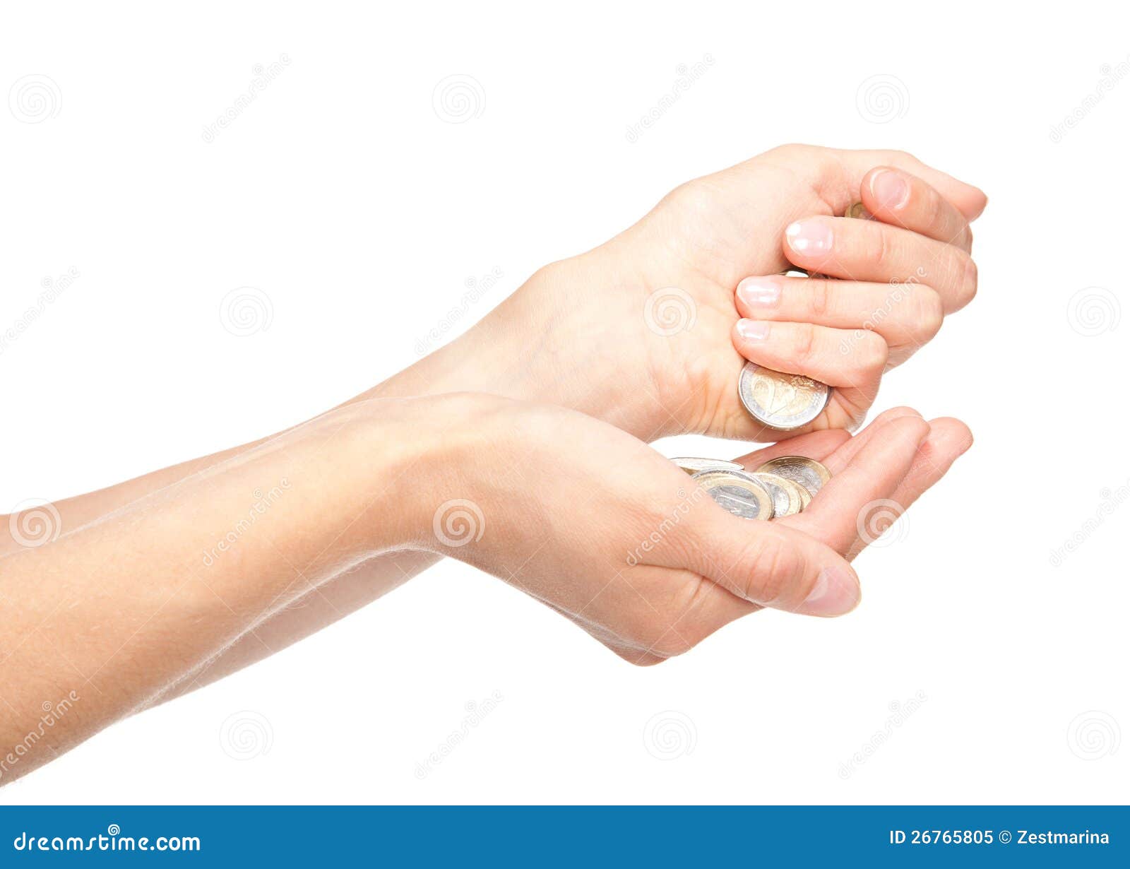 Closeup of Human Hands Counting Coins Stock Image - Image of finances ...