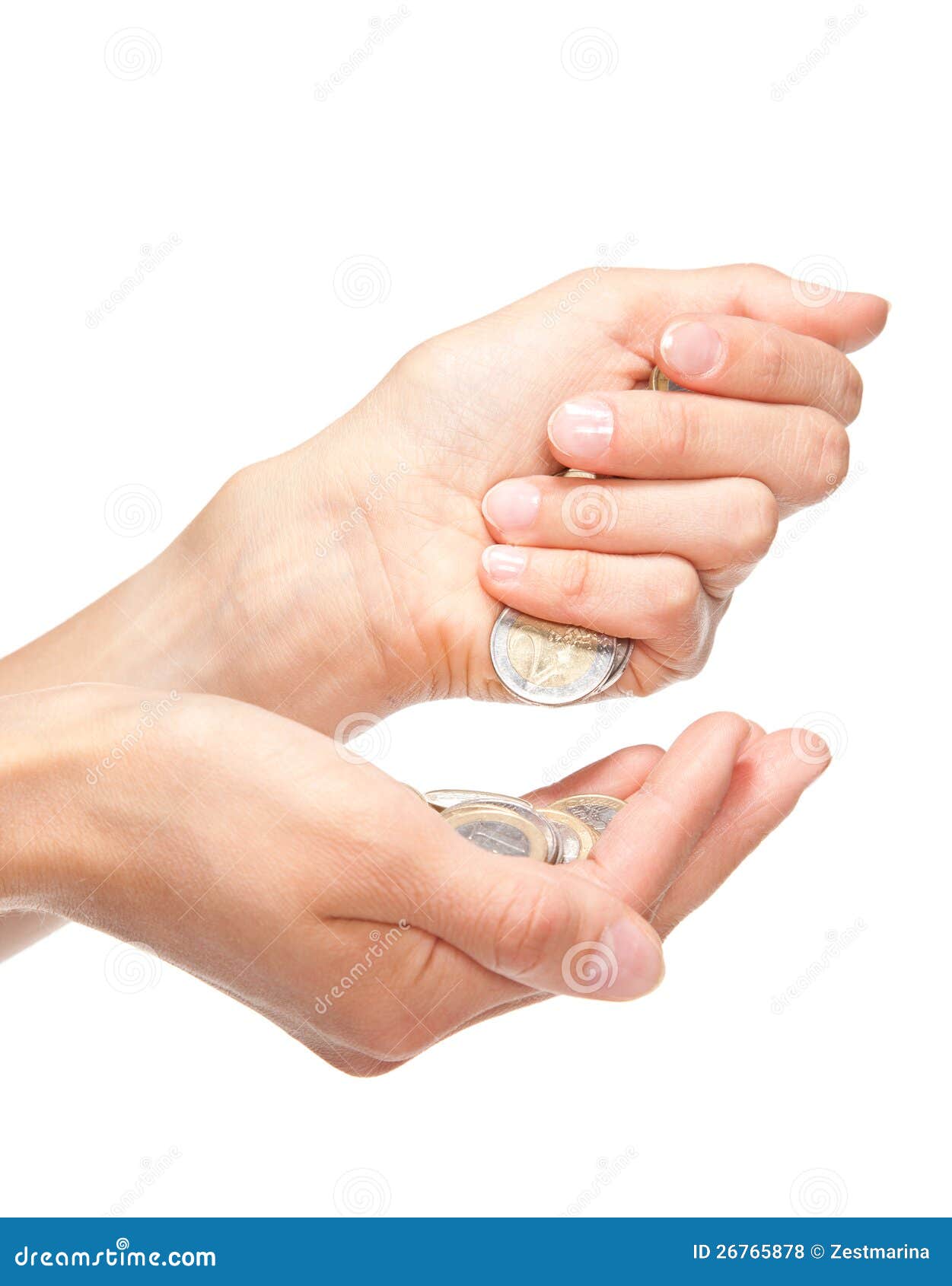 Closeup of Human Hands Counting Coins Stock Photo - Image of earnings ...