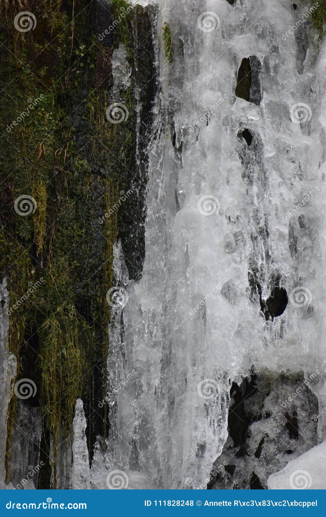 Closeup of Iced Waterfall in Kassel, Germany Stock Photo - Image of ...