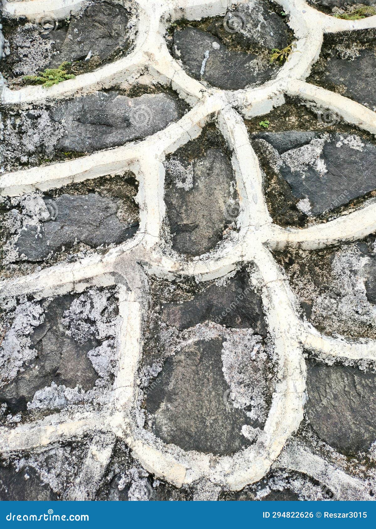 The River Stone Plaster Retaining Wall Stock Photo - Image of ...