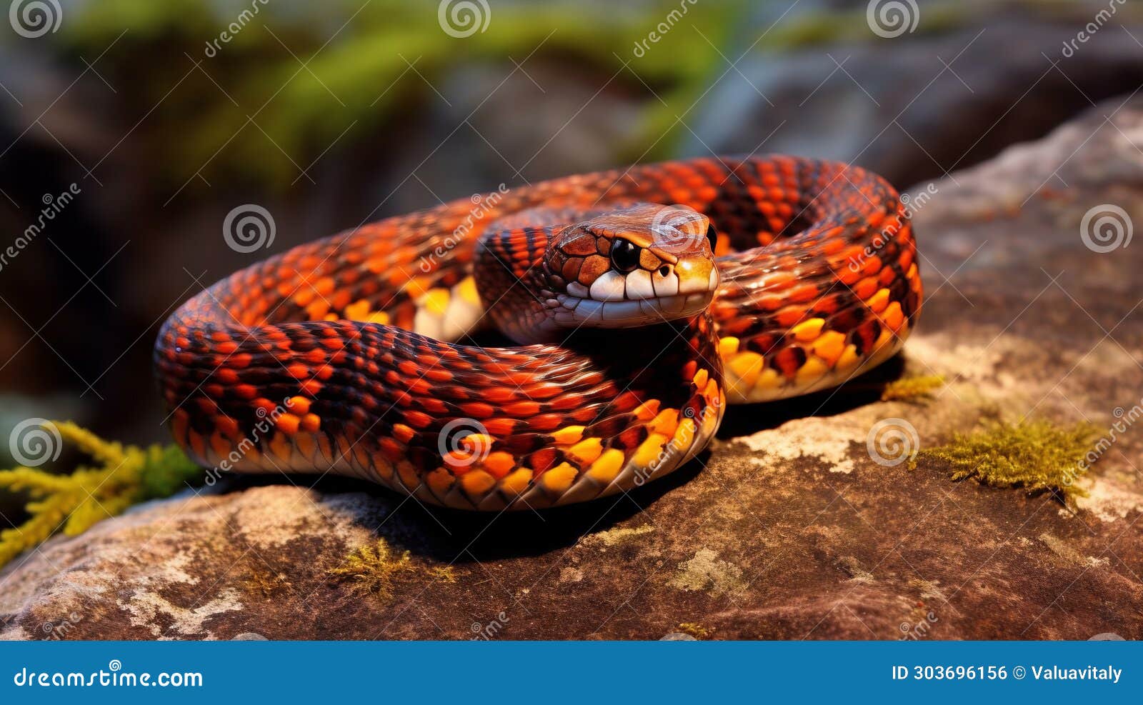 Closeup Image of an Adder Snake. Wildlife Image of a Red Snake Stock ...