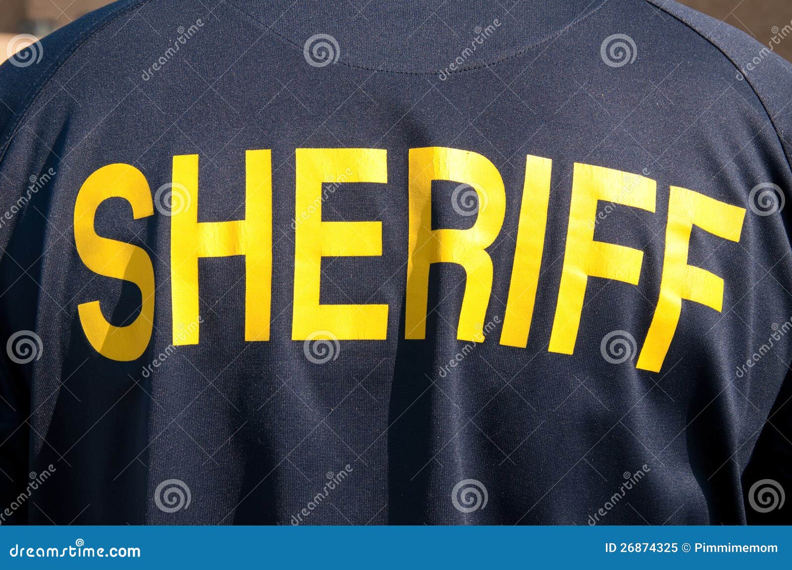 Closeup Image of a Back of a Sheriff S Deputy Stock Image - Image of ...