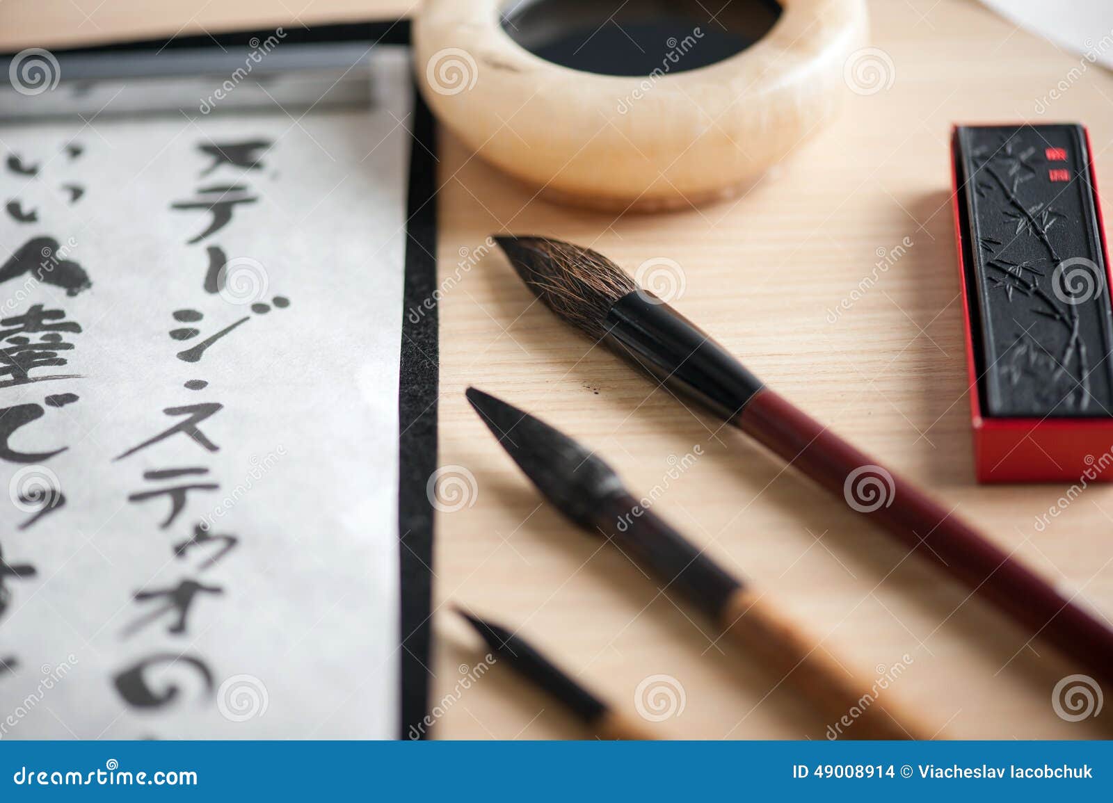 Closeup Image of Calligraphy Tools Stock Photo - Image of draw, ancient ...