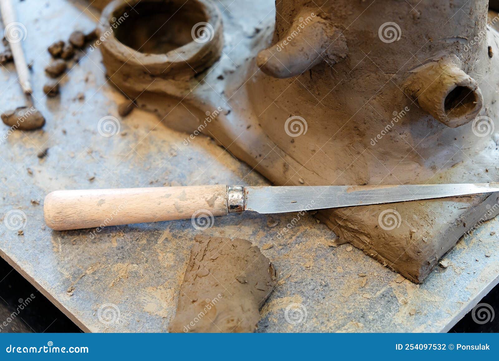 Image of Clay Sculpture Tool Stock Photo - Image of design, handmade ...