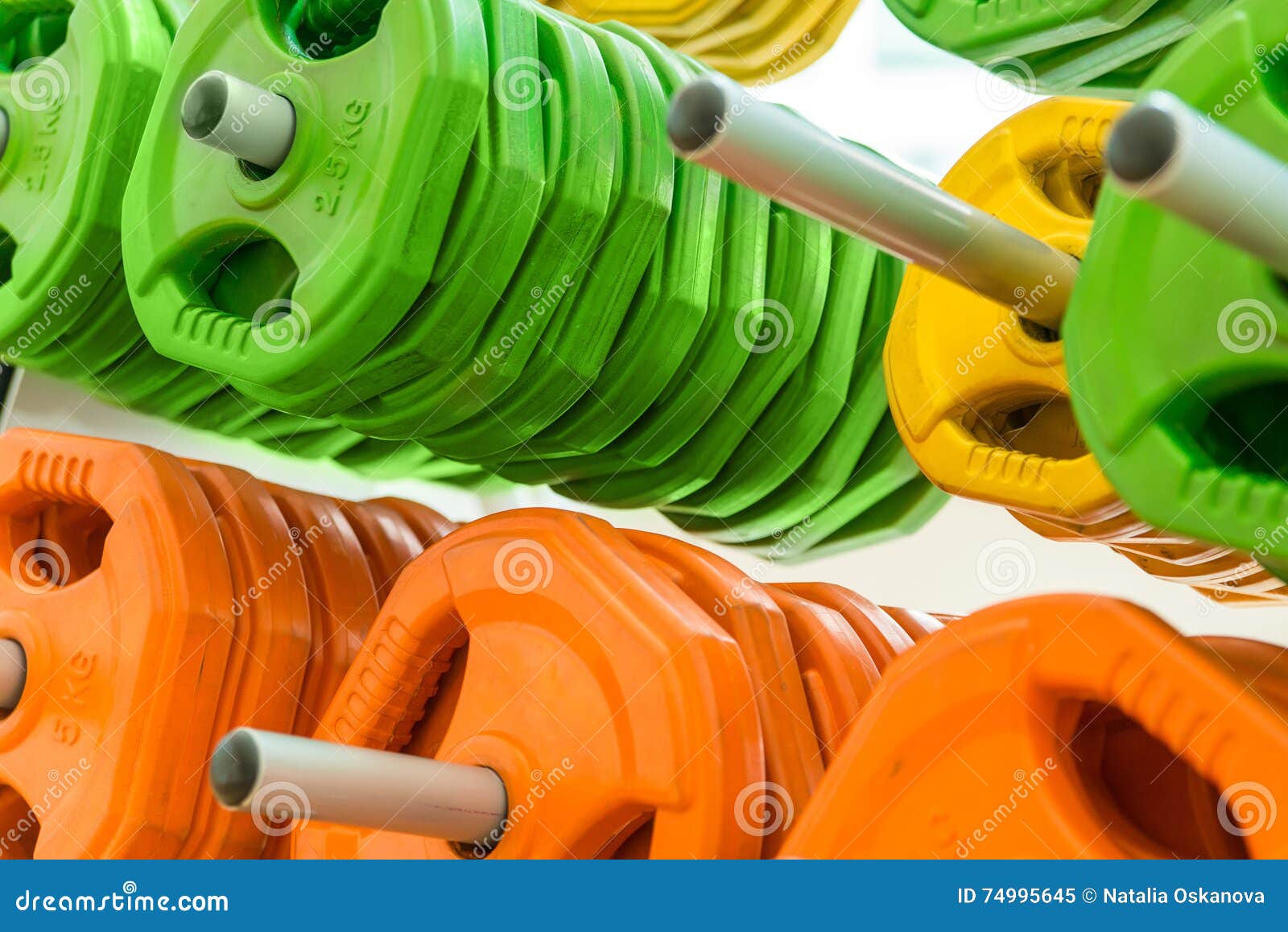 Closeup Image of Color Dumbbells Stock Image - Image of aerobics, diet ...