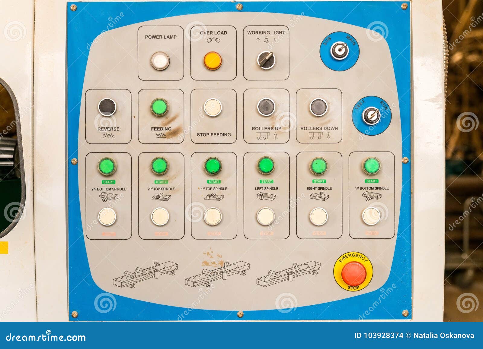 Close Up Old Control Board in Carpenter`s Stock Photo - Image of ...