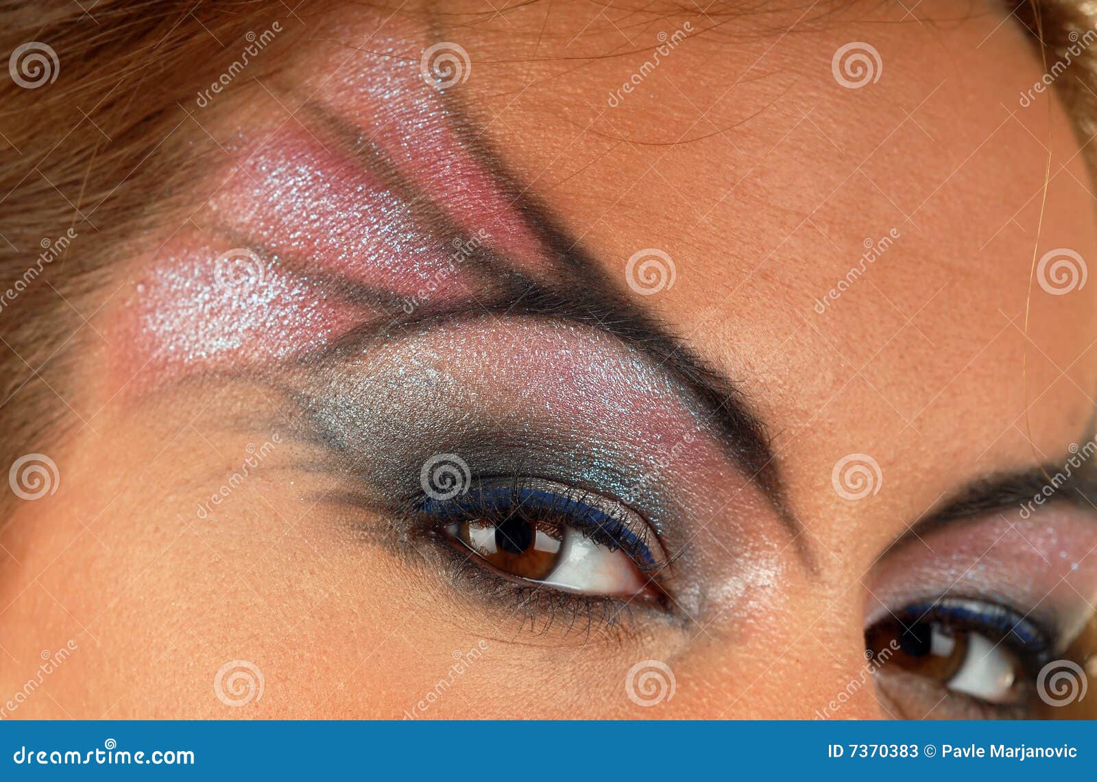 Closeup Image of a Face Makeup Stock Image - Image of attractive, head ...