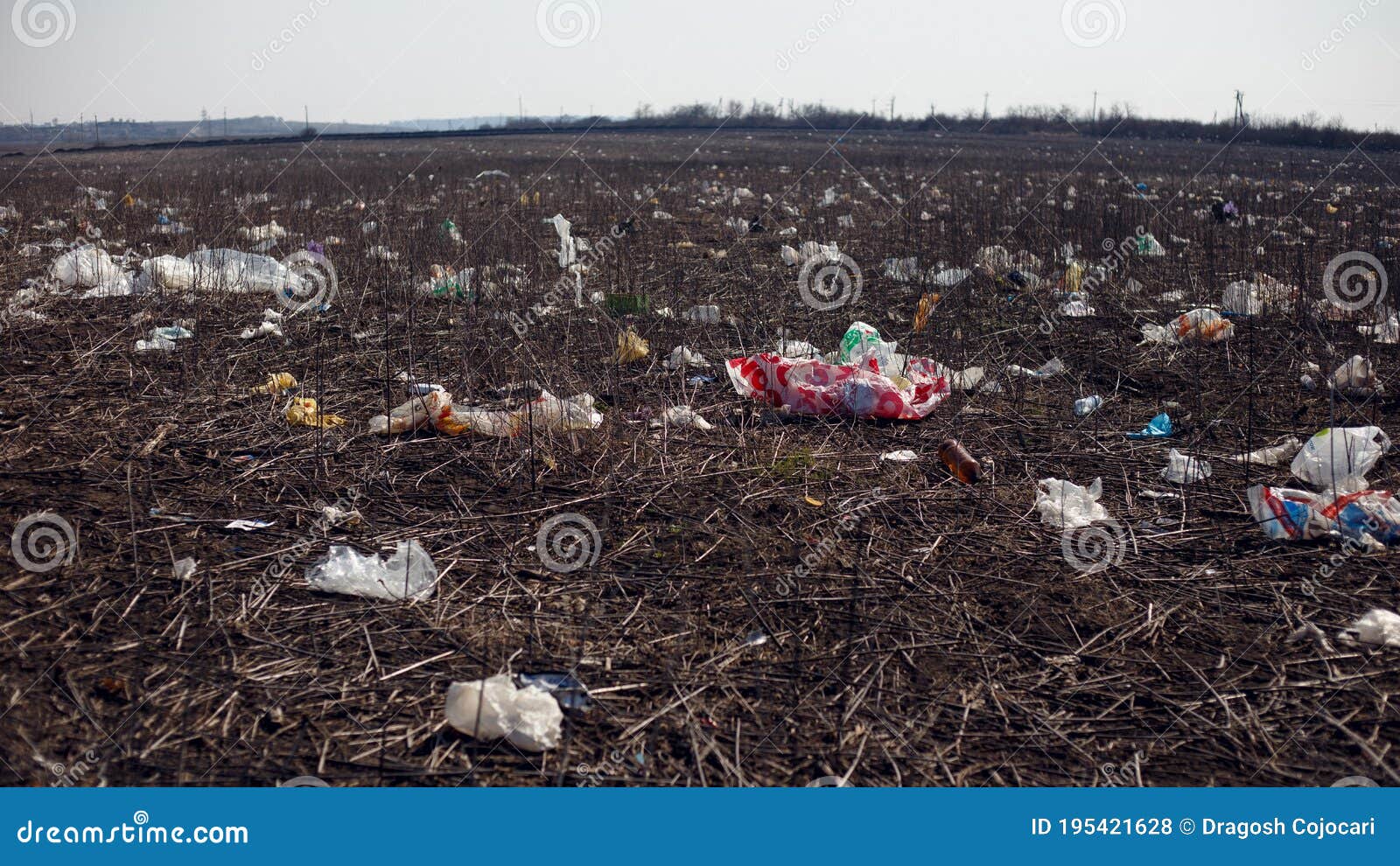 Closeup Image of a Garbage, Plastic, Bags and Polyester Spread and ...