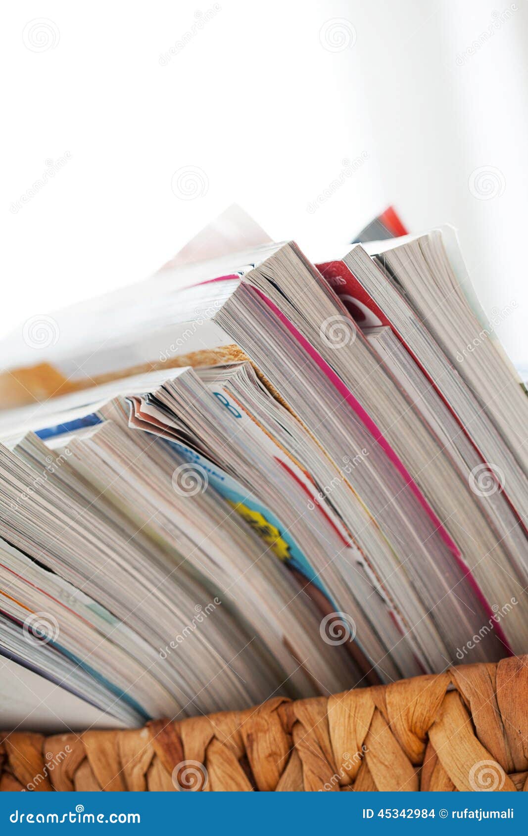 Closeup Image of Magazines in a Box Stock Photo - Image of colorful ...