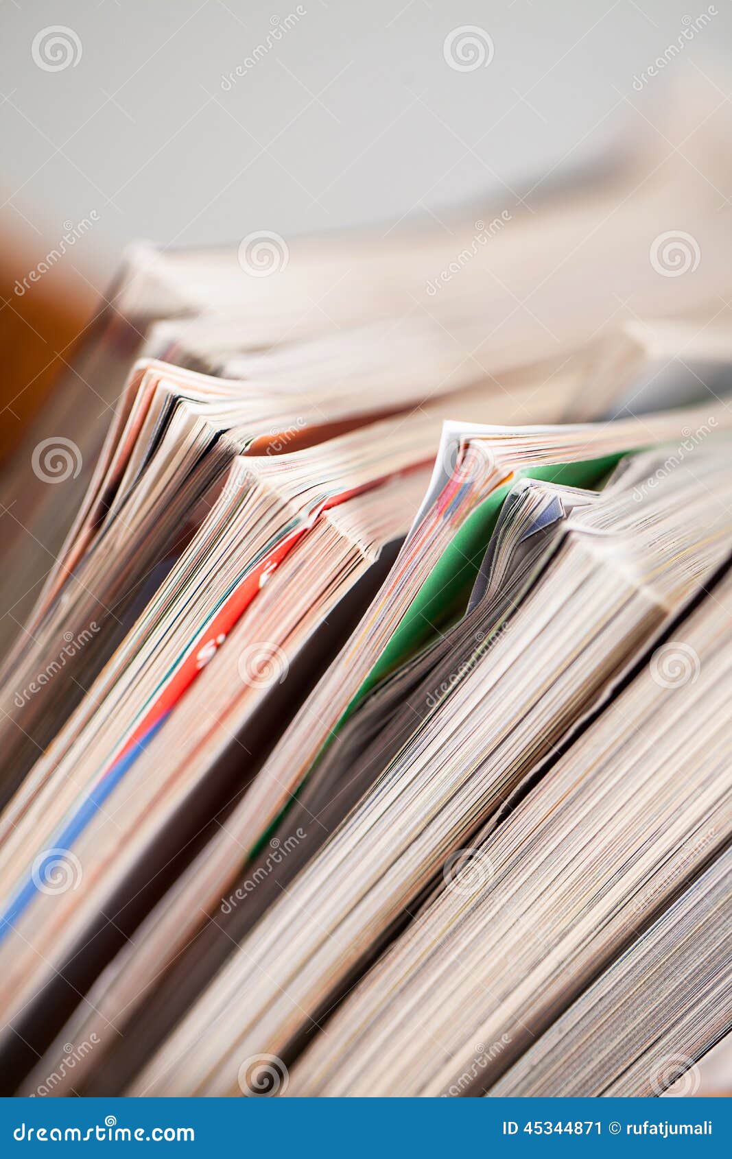 Closeup Image of Magazines in a Box Stock Image - Image of leisure ...