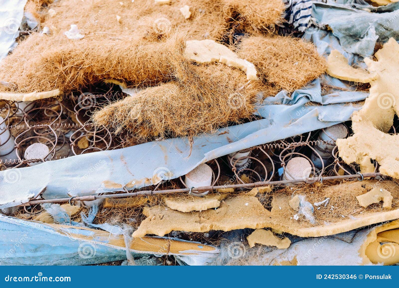 Image of Old Rusty Spring Mattress Stock Photo - Image of destruction ...